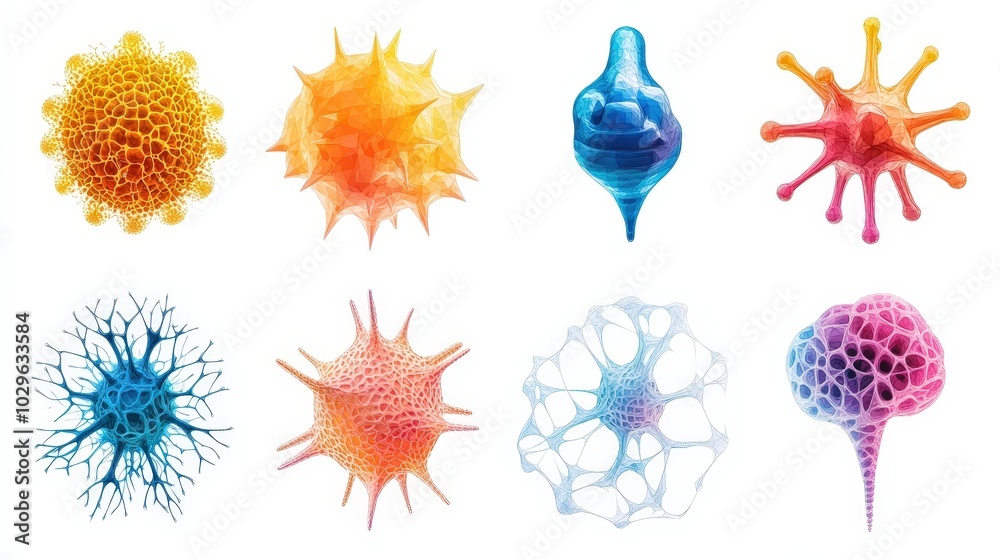 Playful Cytoskeleton Flat Divider Icons Sprite Sheet - Minimalist Game ...