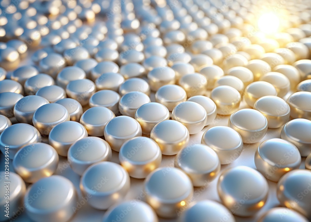 Abstract 3D Shiny Round Pills Pattern Background with Long Exposure ...