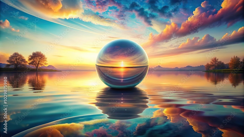 Tranquil abstract art featuring serene colors and textures in forced ...