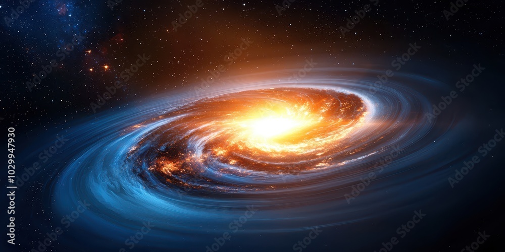 Expansive deep galaxy background with bright stars and swirling cosmic ...