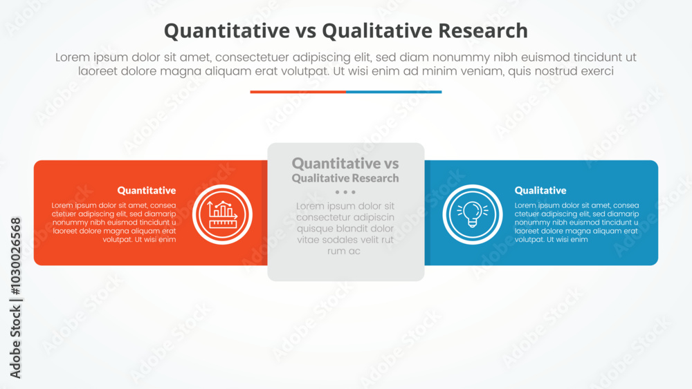quantitative vs qualitative research data comparison opposite ...