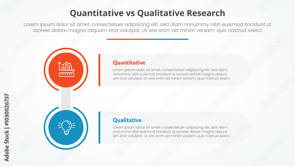 quantitative vs qualitative research data comparison opposite ...