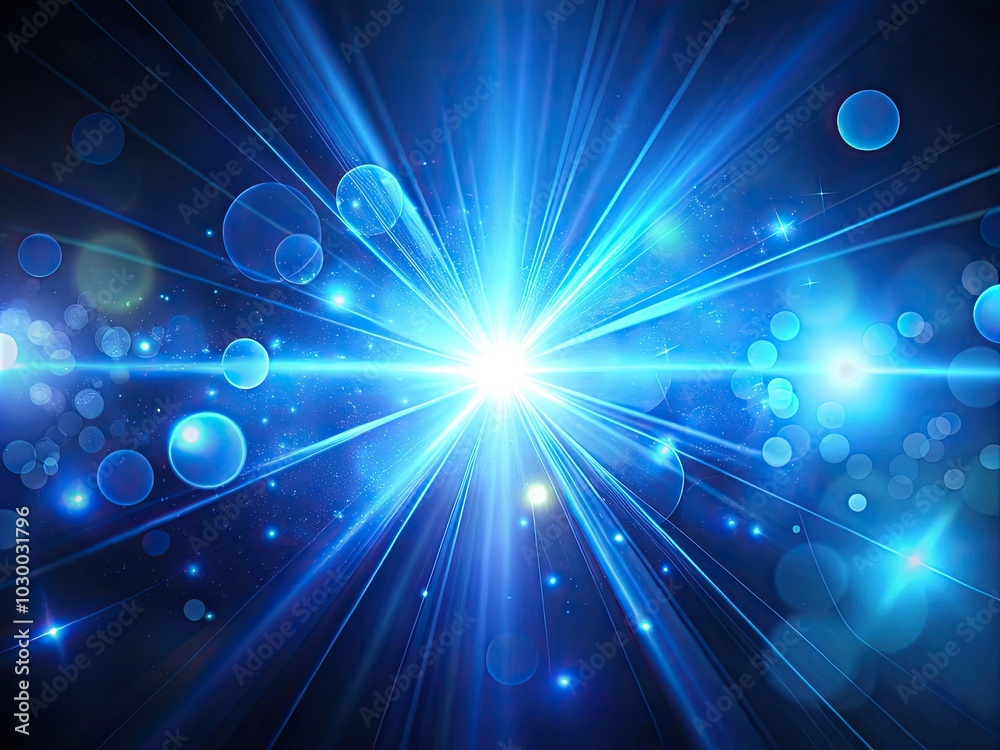 Experience stunning blue lens flares with flickering animations that ...