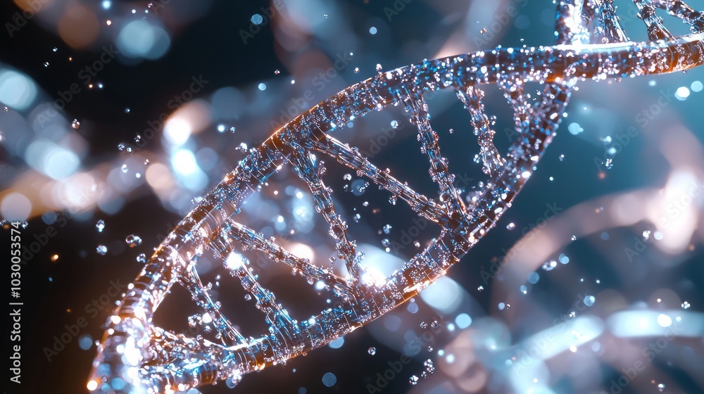 Cutting-Edge Genetic Engineering Technology in Action - 3D Render ...