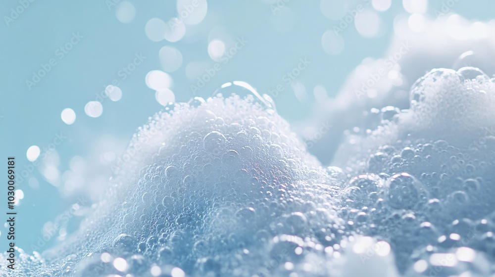 2410_129.high-resolution capture of soapy lather, sky blue color ...