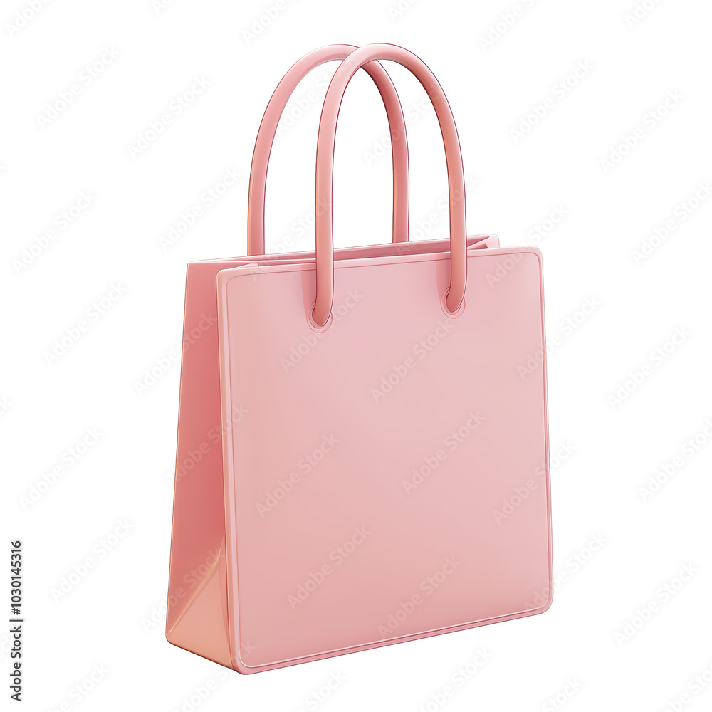 PNG pastel pink handbag 3d icon, cartoon style minimal on transparent ...