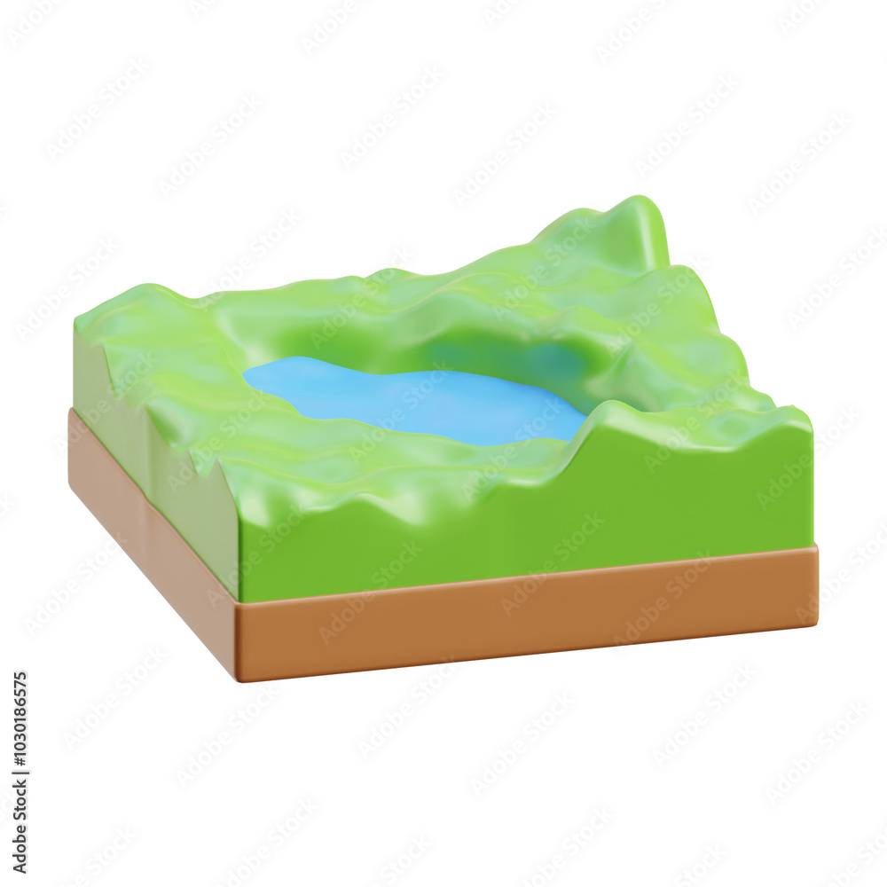 3D Digital Model Of Loch Ness Scotland Stock Illustration | Adobe Stock