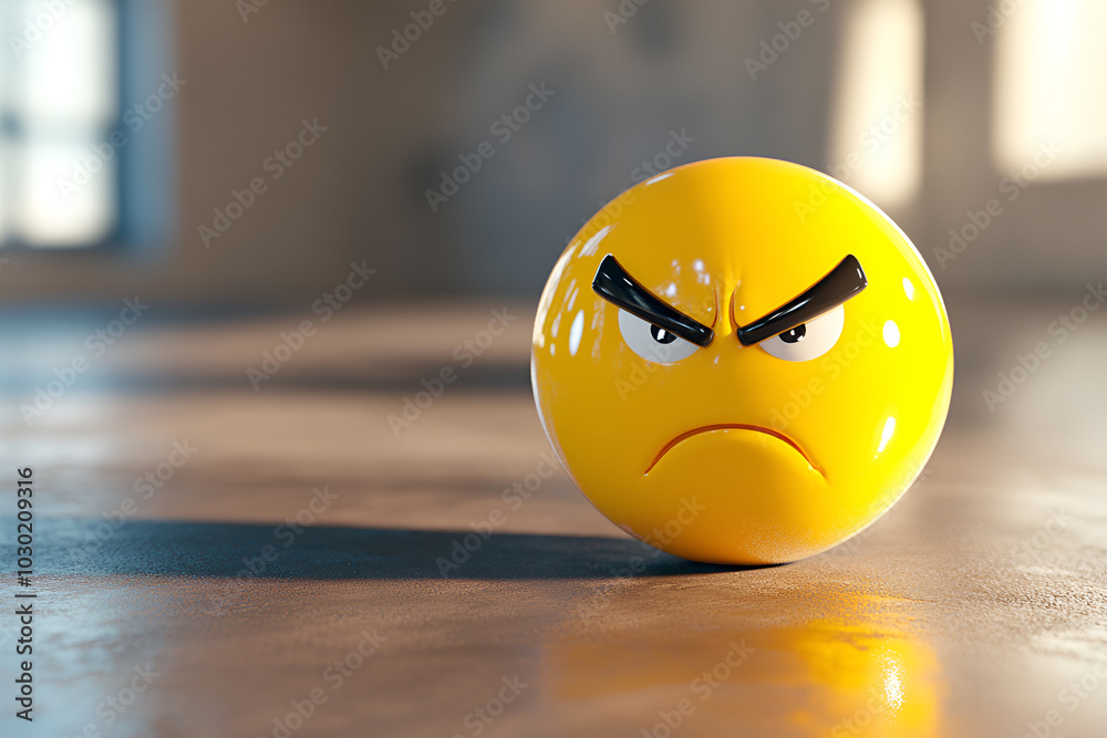 Angry emoji emoticon with clenched teeth showing a furious expression. Stock Illustration ...