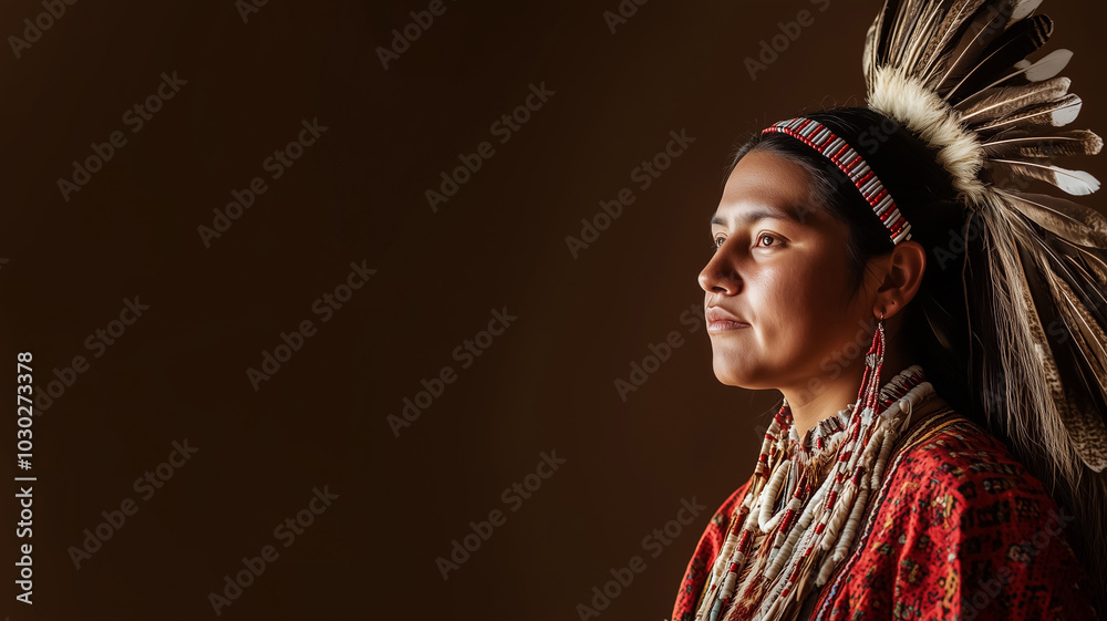 National Indigenous Peoples Day. Portrait of an Indigenous person ...