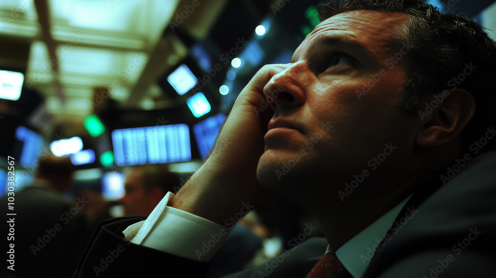 Global financial meltdown depicted by widespread bank failures and mass ...