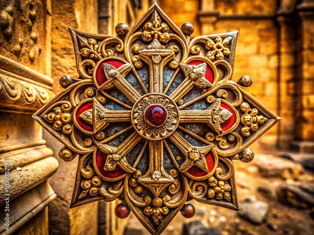 Maltese Cross Religious Art - Medieval Cultural Symbolism in Product ...