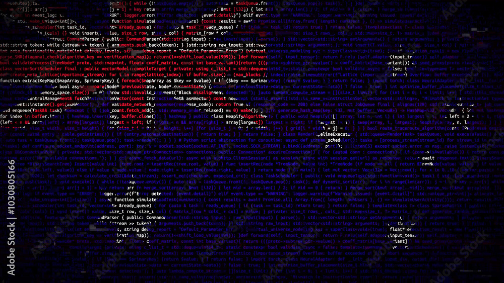 Binary code on flag of Australia. Program source code or Hacker concept ...