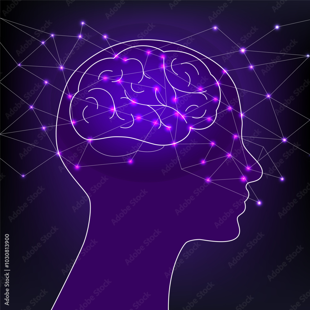 Concept for generative AI and Large Language Models LLM. Artificial intelligence. Big data ...