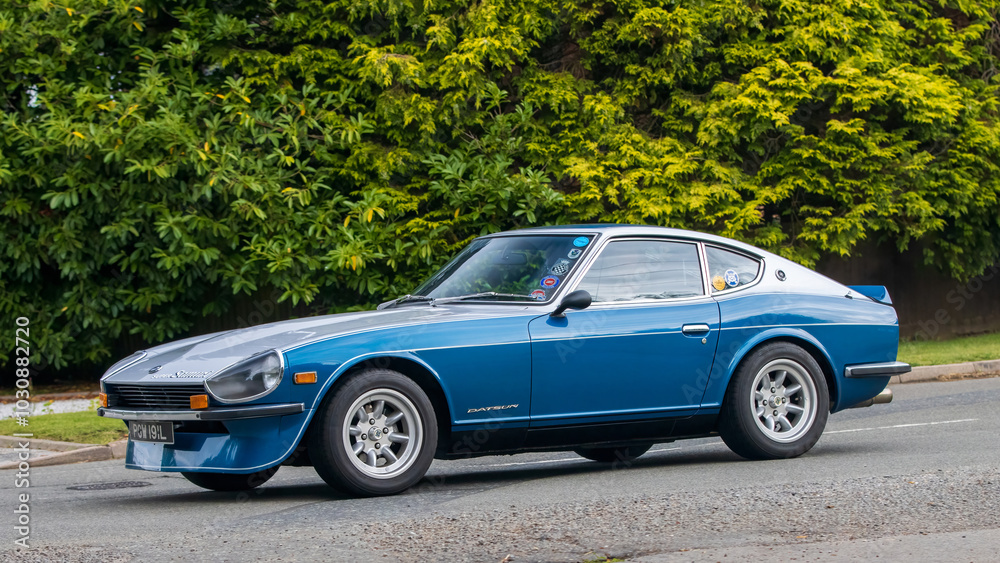 1972 blue Datsun 240Z car Stock Photo | Adobe Stock