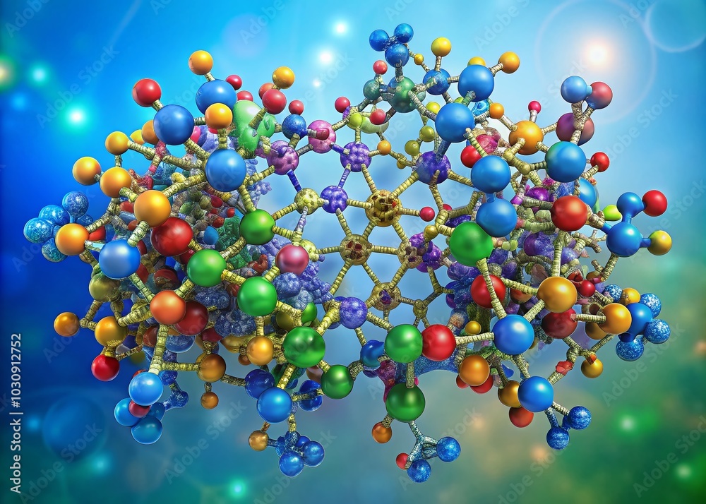 Detailed Diagram of Primary Structure of Protein Illustrating Amino ...