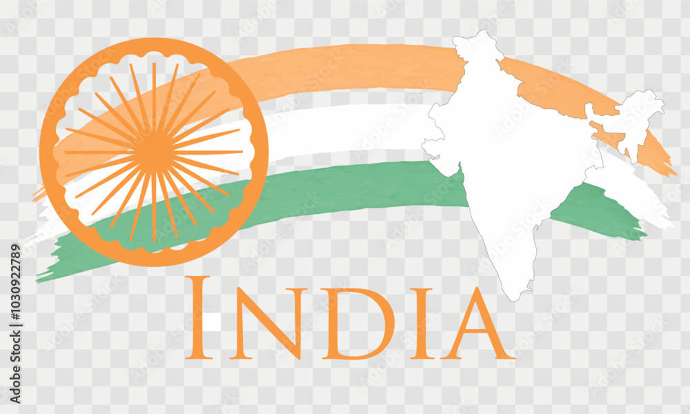 India Republic Day, flag, vector graphic design. Vector, inscription ...