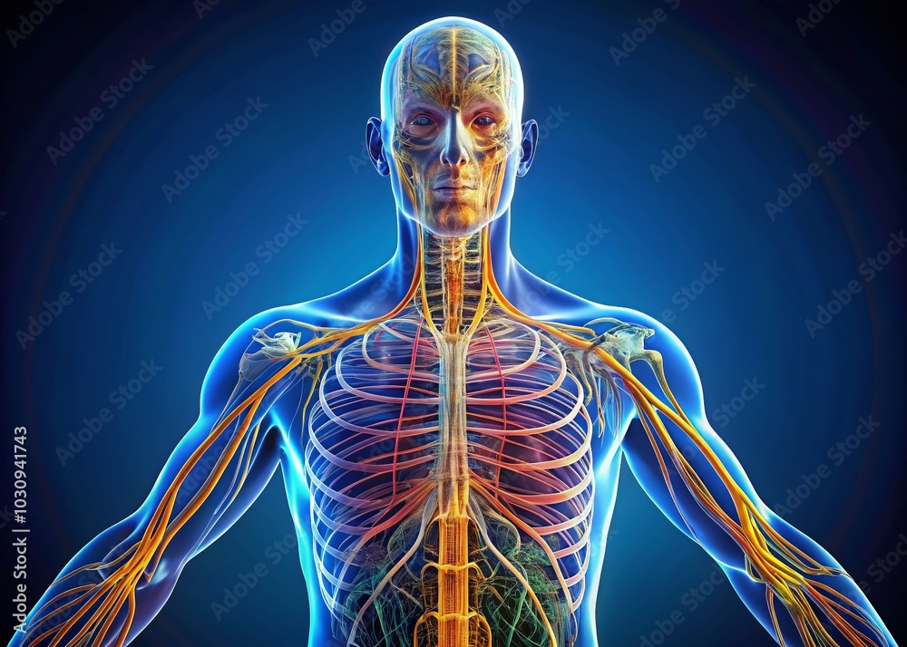Detailed Illustration of the Peripheral Nervous System Anatomy for ...