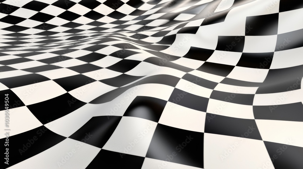 Blurred, shifting grid patterns creating an optical illusion, optical ...