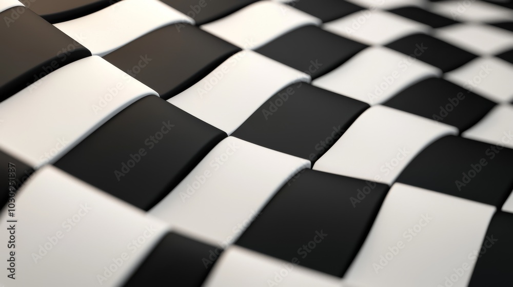 Blurred, shifting grid patterns creating an optical illusion, optical ...