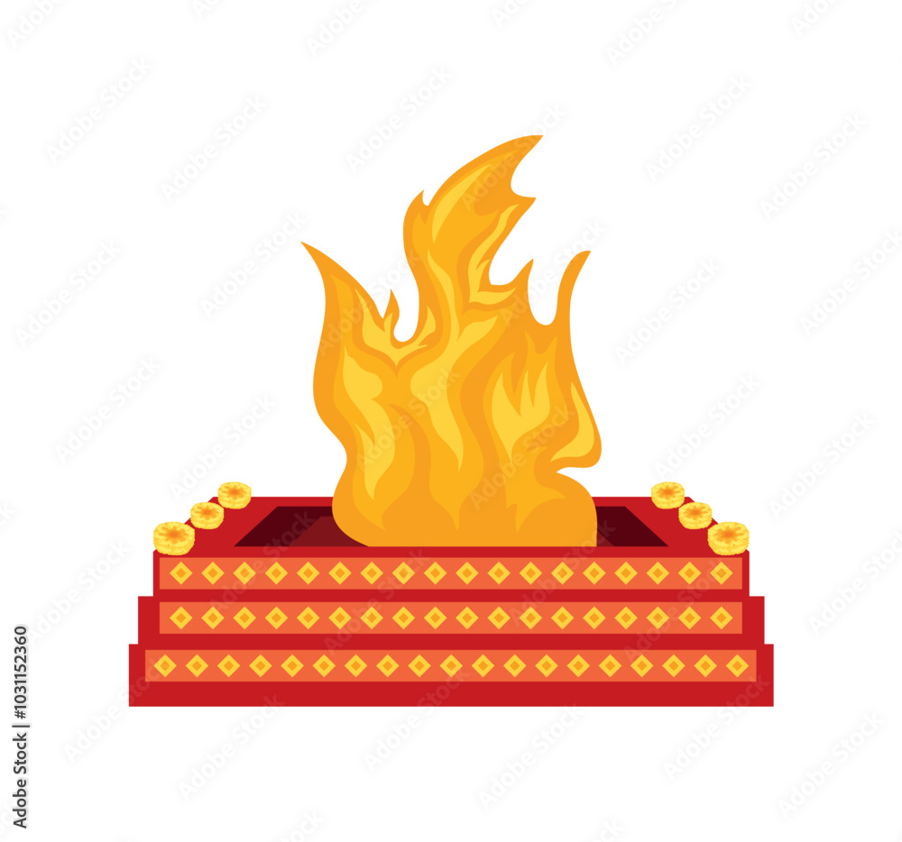 havan kund hindu wedding ceremony Stock Vector | Adobe Stock