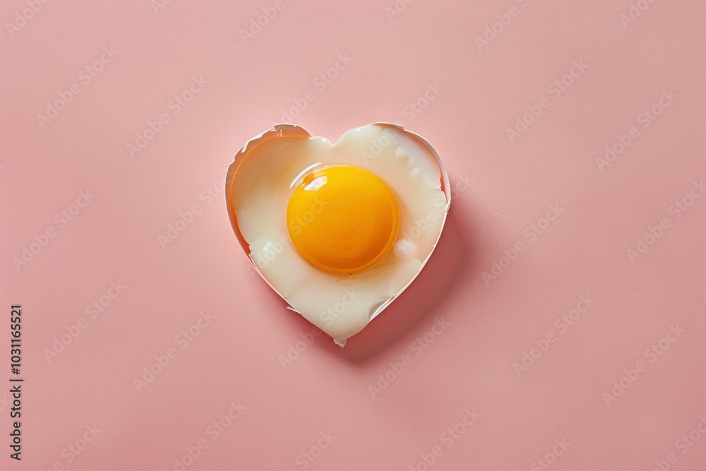 heart shaped egg, food art, love, breakfast, creativity, pastel colors, yolk, shell, pink ...