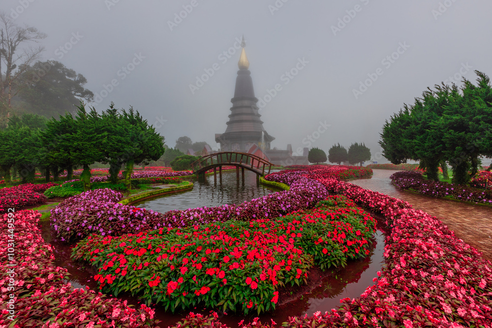 Background view of close-up tourist attractions,Landmark in Chiang Mai ...