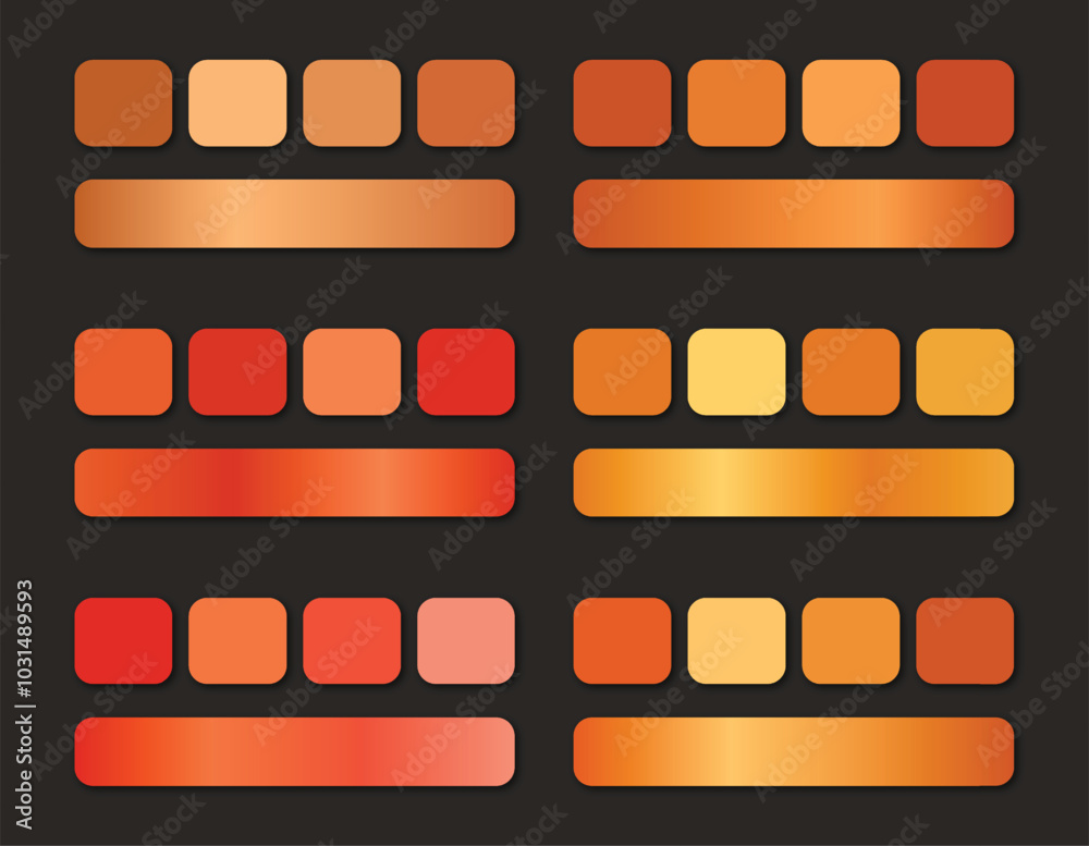 Gradient Color Palette Set Elements Stock Vector Adobe Stock