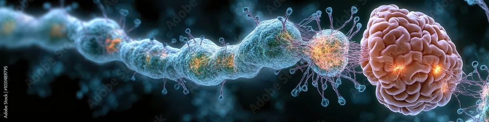 Microscopic View of Streptococcus Bacteria Chain: Detailed ...