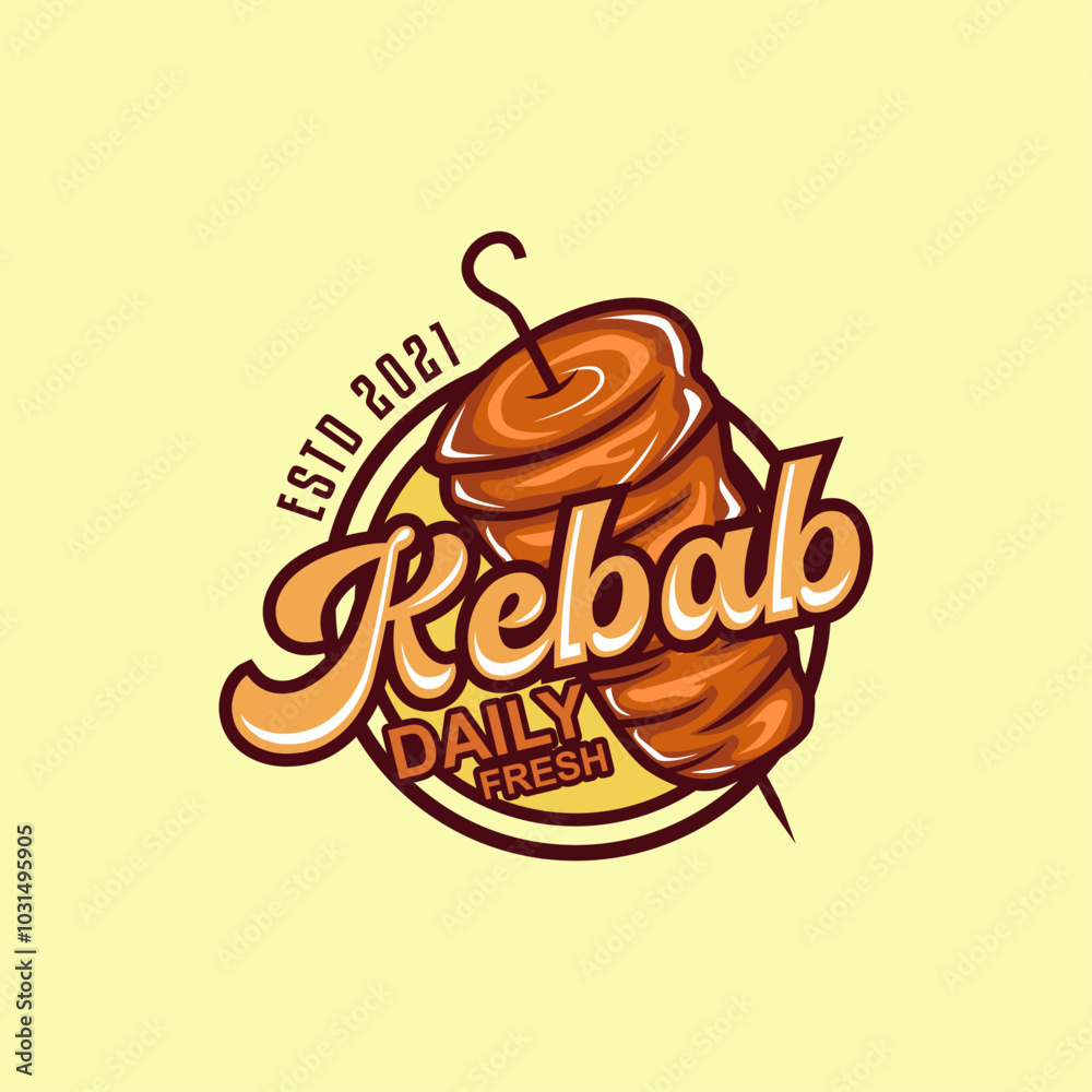 vector illustration Doner kebab logo templates. Vector creative labels ...