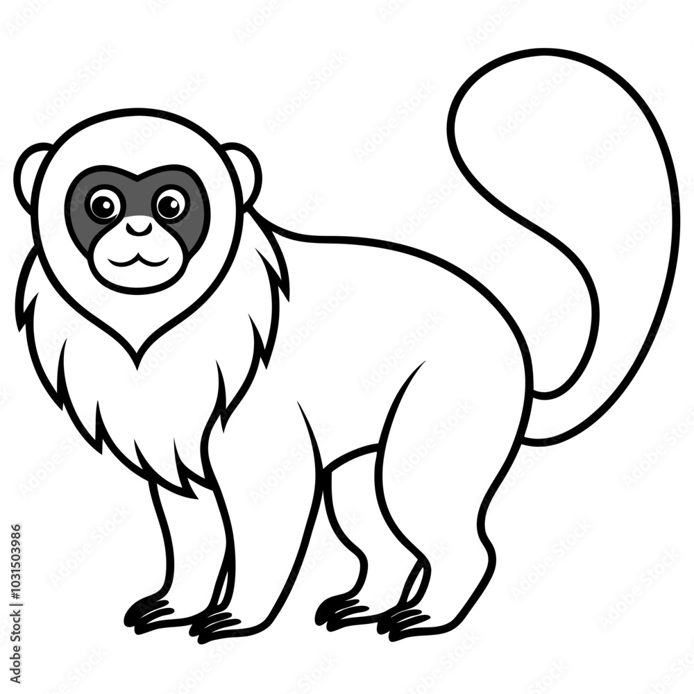 Emperor tamarind line art vector illustration Stock Vector | Adobe Stock