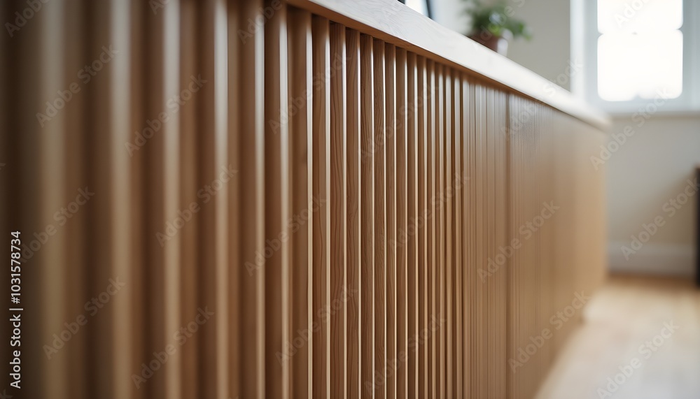 Fluted cabinet texture with vertical grooves, modern and elegant design ...