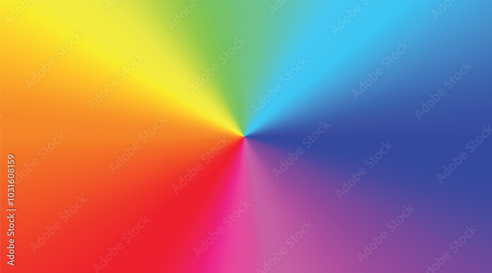 Rainbow conic radial gradient background for vibrant and colorful ...