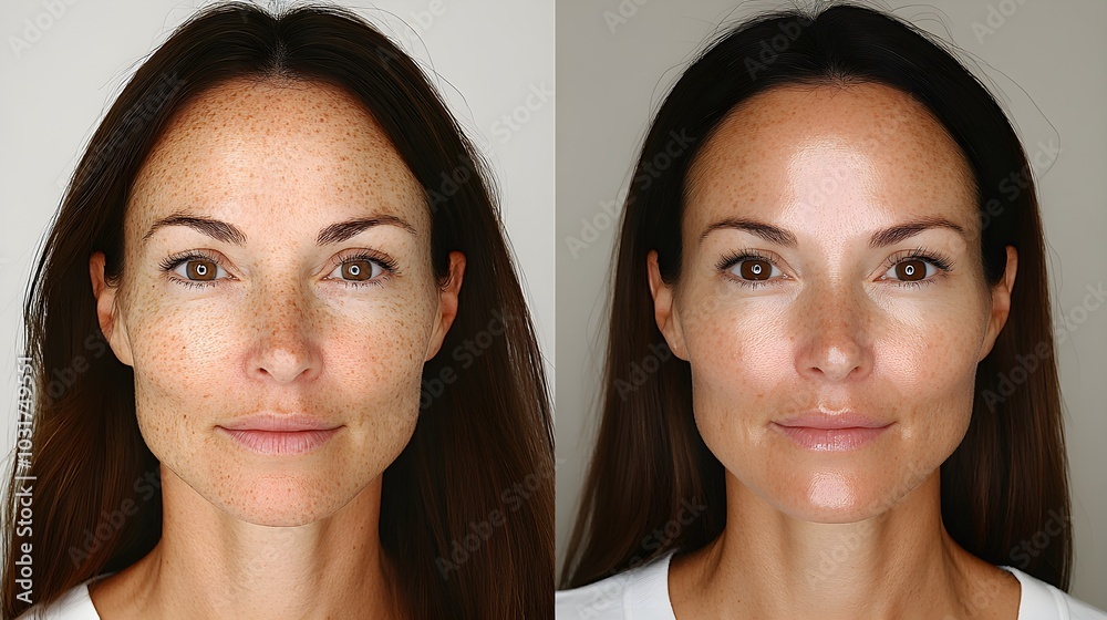 Foto de Stock Melasma treatment blog post with laser therapy visuals ...