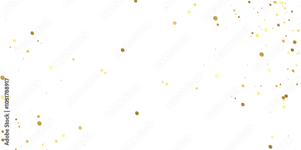 Abstract Golden doted glitter on transparent background. Luxury ...