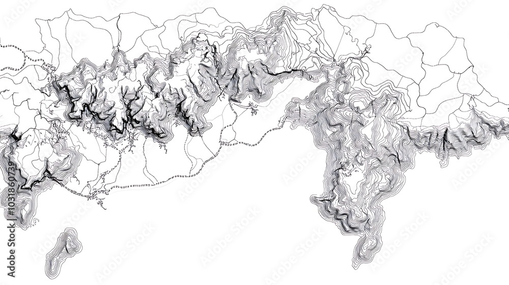 Black and white outline map of Thailand with major rivers and mountain ...