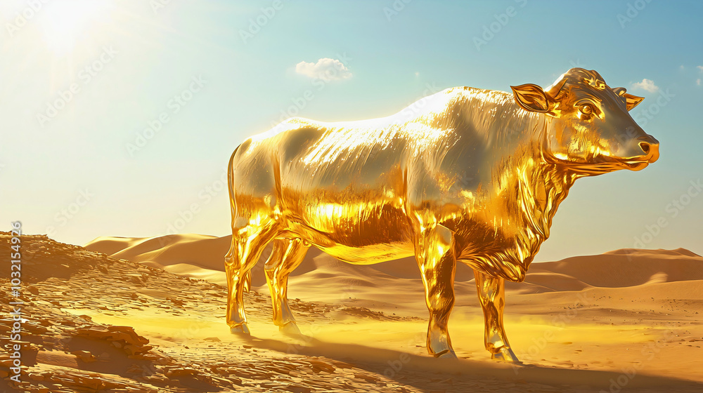 The golden calf from the Bible, which the Israelites made while Moses ...