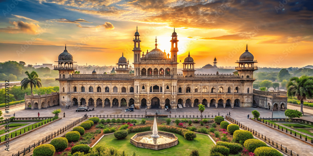Bara Imambara, Lucknow: The imposing Bara Imambara in Lucknow, with its ...