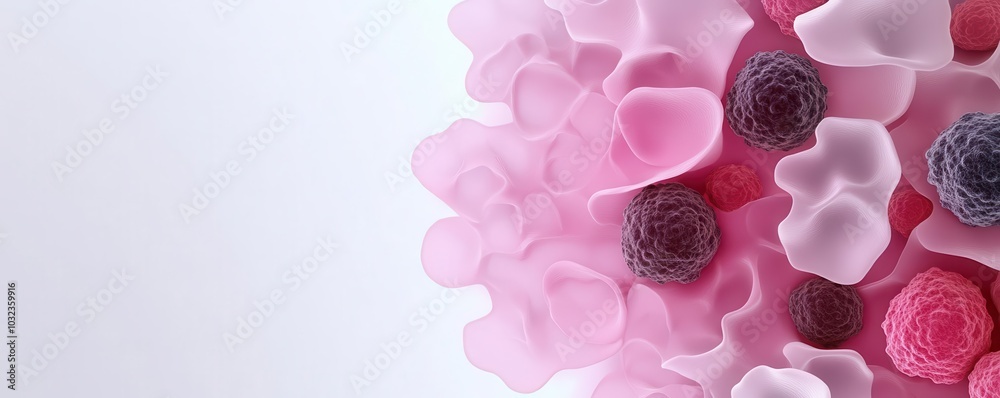 Melanoma cells under high magnification detailed view of melanoma skin ...