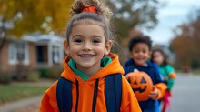 Children Trick Or Treaters Free Stock Photo - Public Domain Pictures