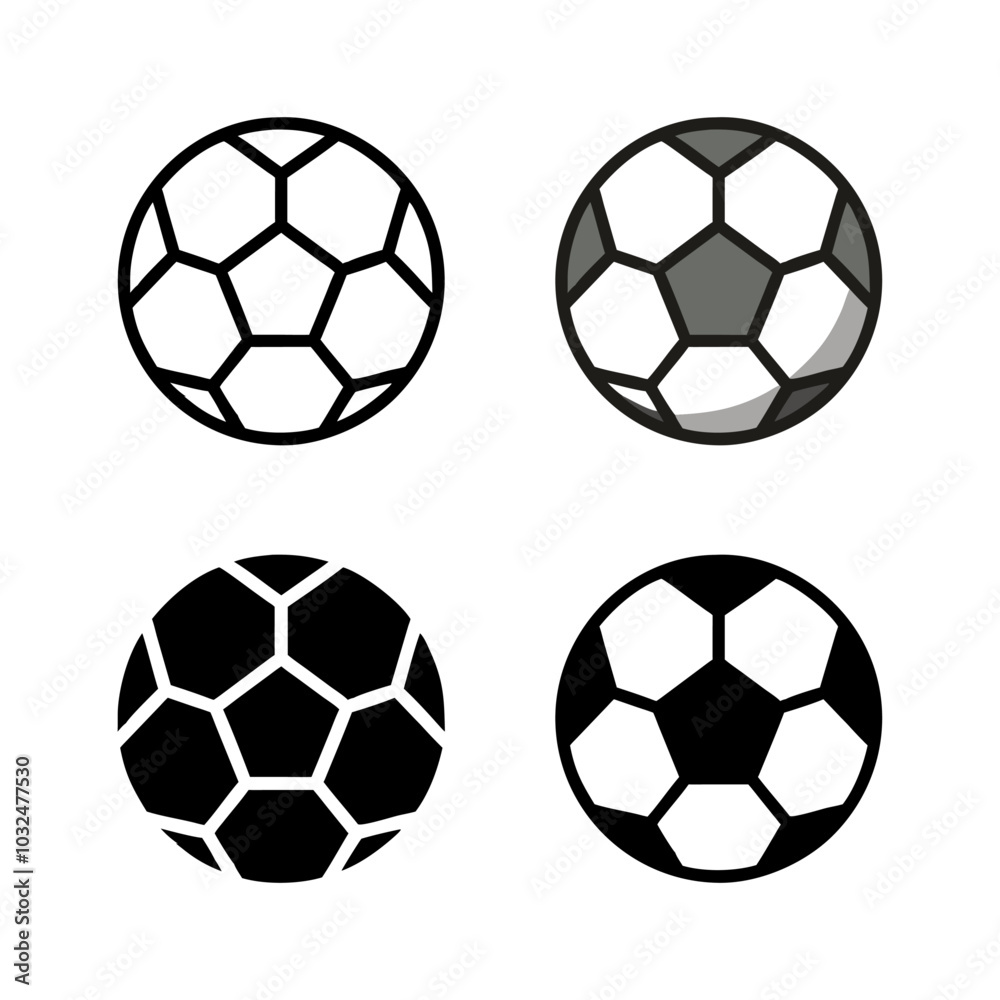 Vector soccer ball on a white background, ideal for European football ...
