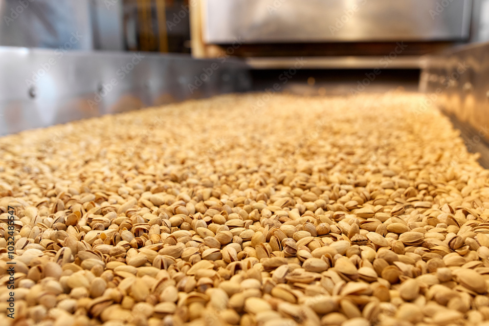 Processing and roasting of peanuts on an industrial scale. Industrial ...