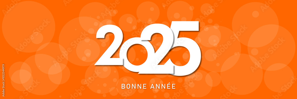 Bonne année - meilleurs vœux 2025 - vecteur pour affiche, bannière, salutation et célébration du ...