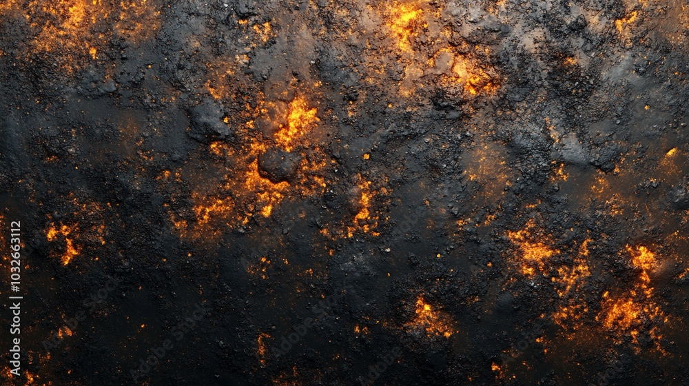 burnt metal texture with rust, grunge, and decay. A rugged surface with ...