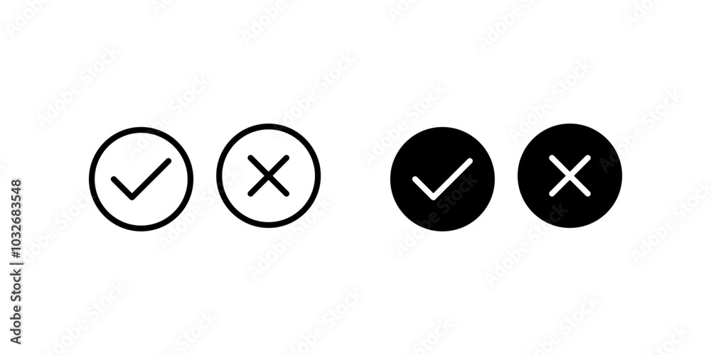 Check Mark Icon set .Symbol isolated white background. vector ...