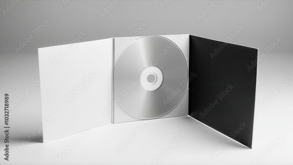 Realistic mockup digipack for CDs, perfect for displaying cover art and ...