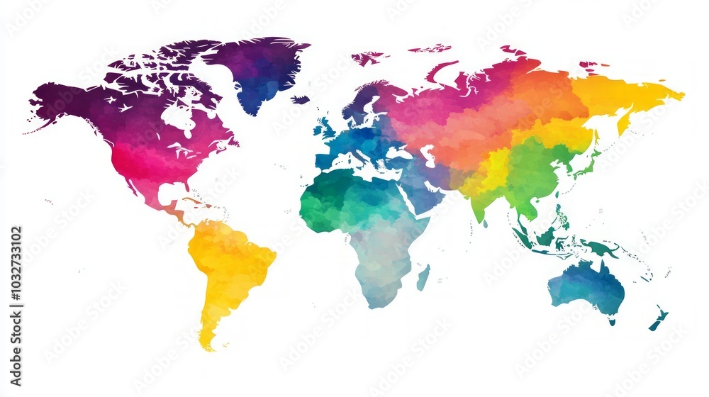 World Map, Very high resolution world map, isolated on white background ...