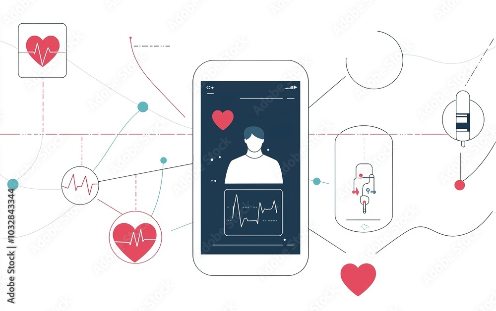 Digital health monitoring system connecting patients and medical data ...