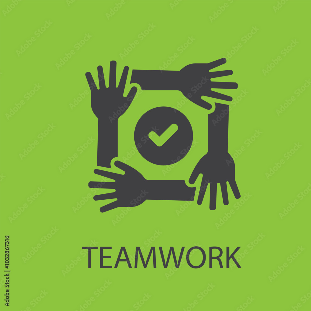 Teamwork icon business concept team work logo vector image Stock Vector ...