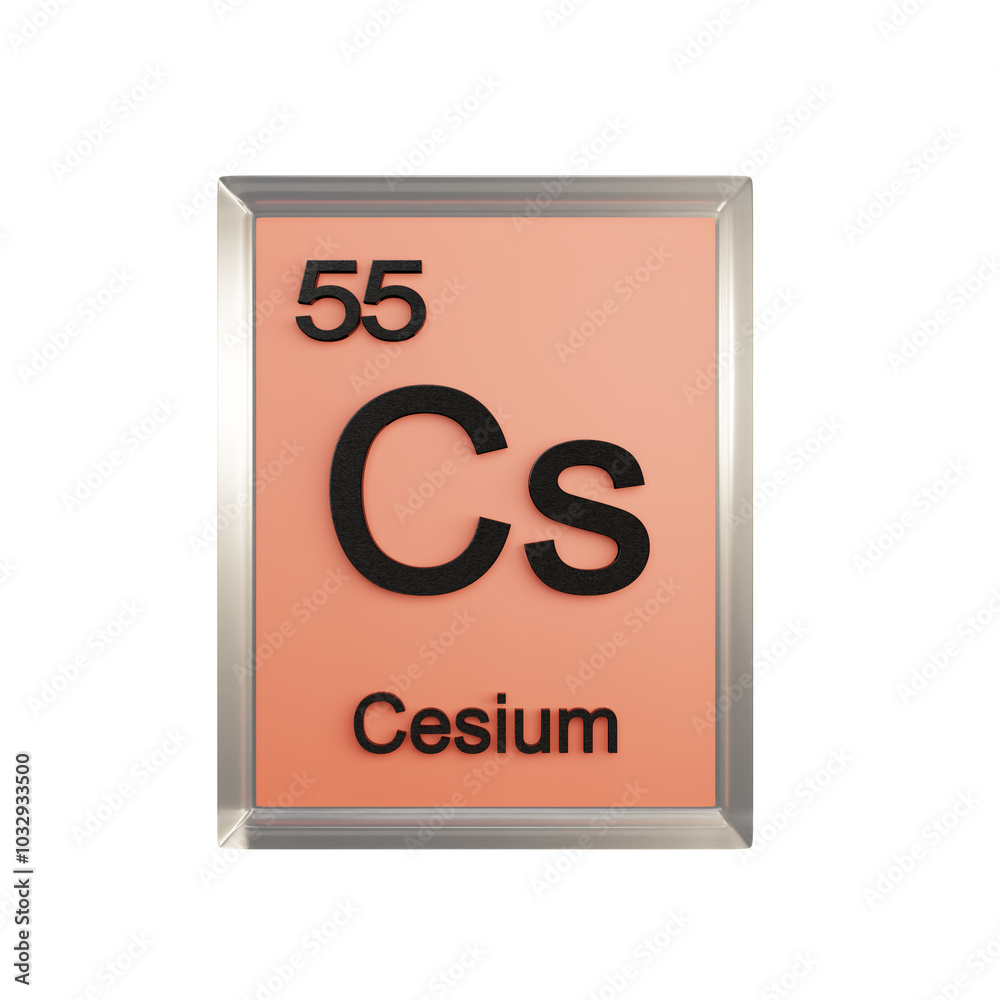 Cesium front - Periodic Table Element, Scientific and Educational Use ...