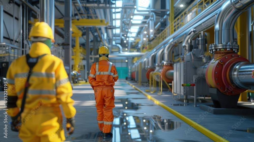 Showcase the integration of safety protocols into daily work routines ...